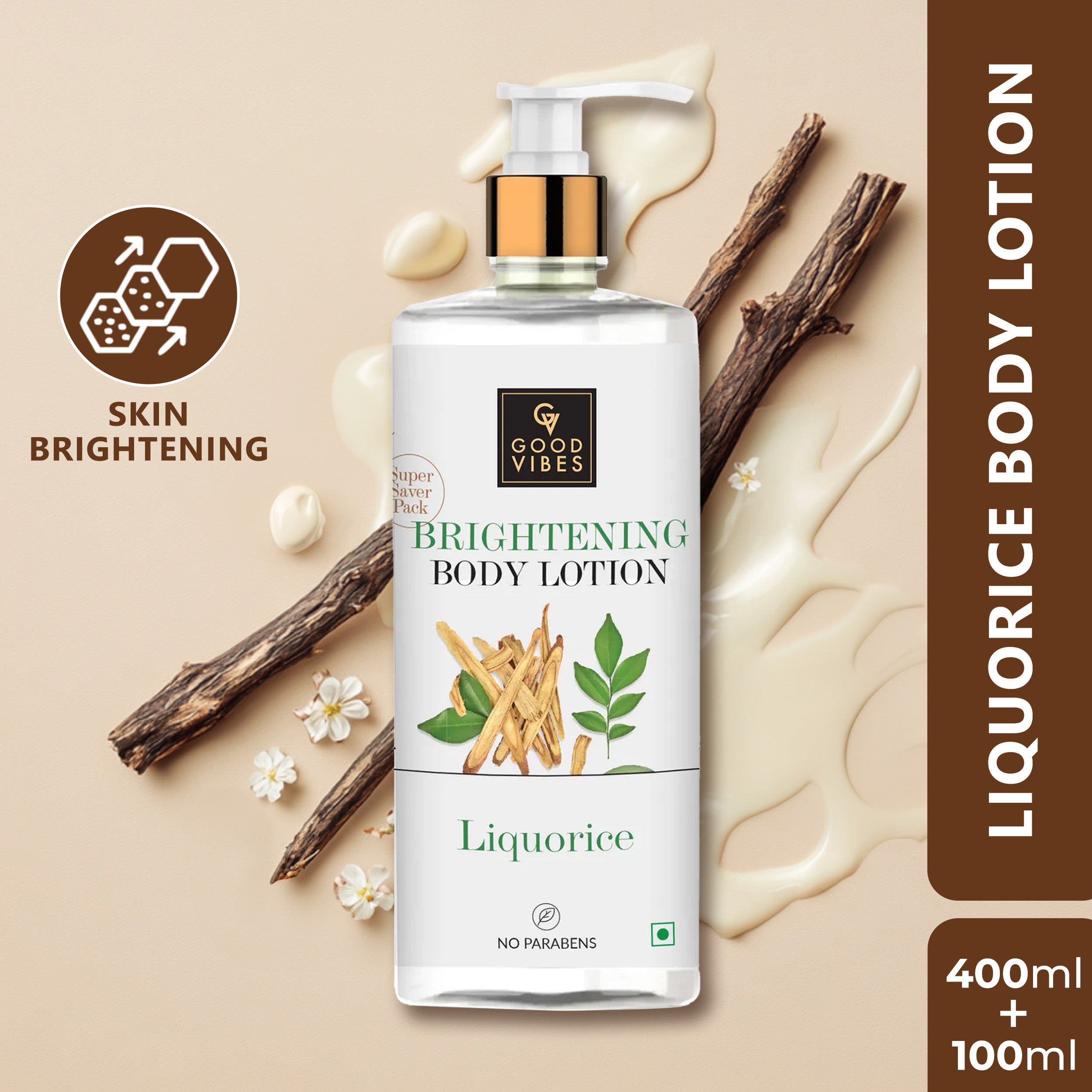 Buy Good Vibes Liquorice Brightening Body Lotion | Non-Greasy ...