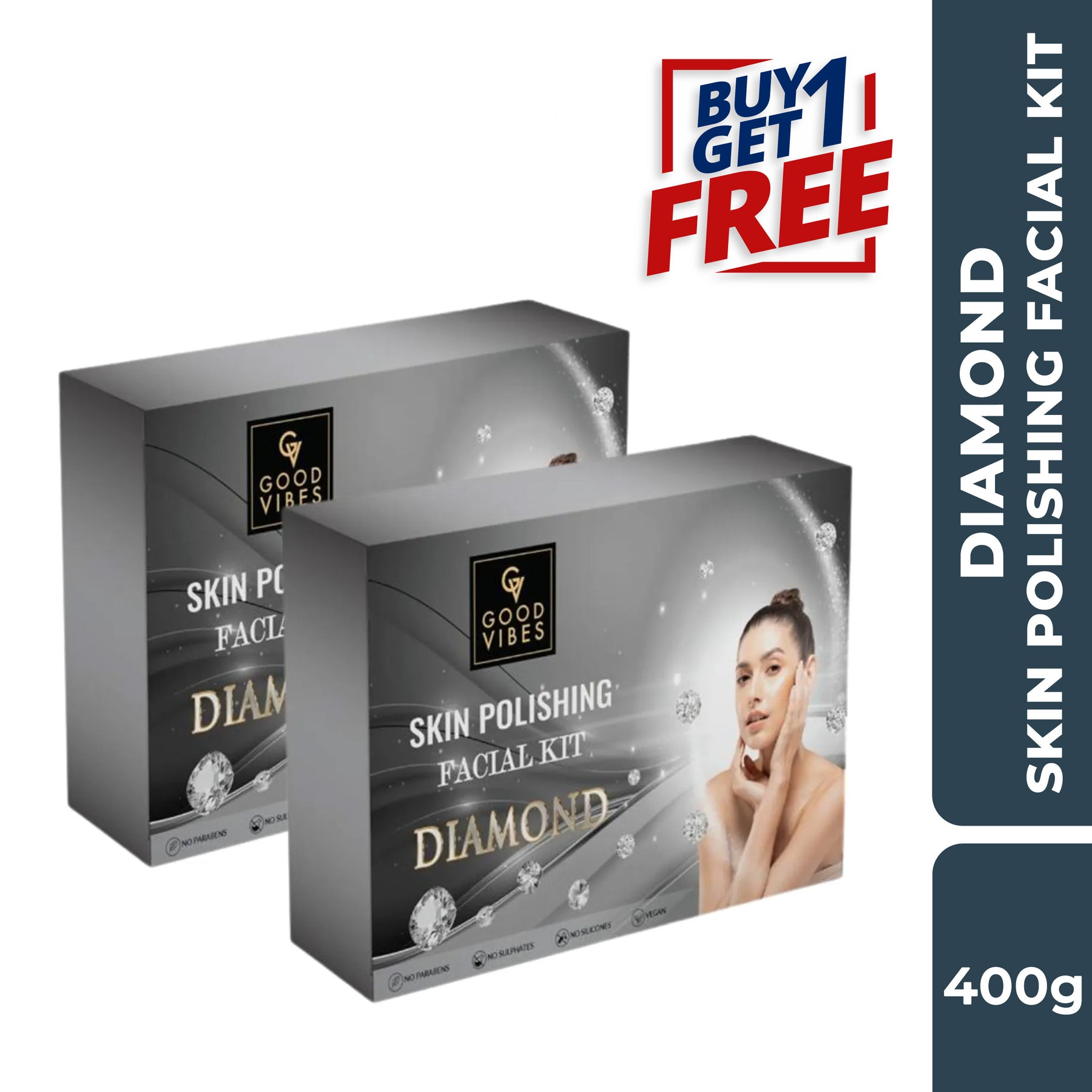 Diamond Skin Polishing Facial Kit - BUY 1 GET 1(400g) – Good Vibes
