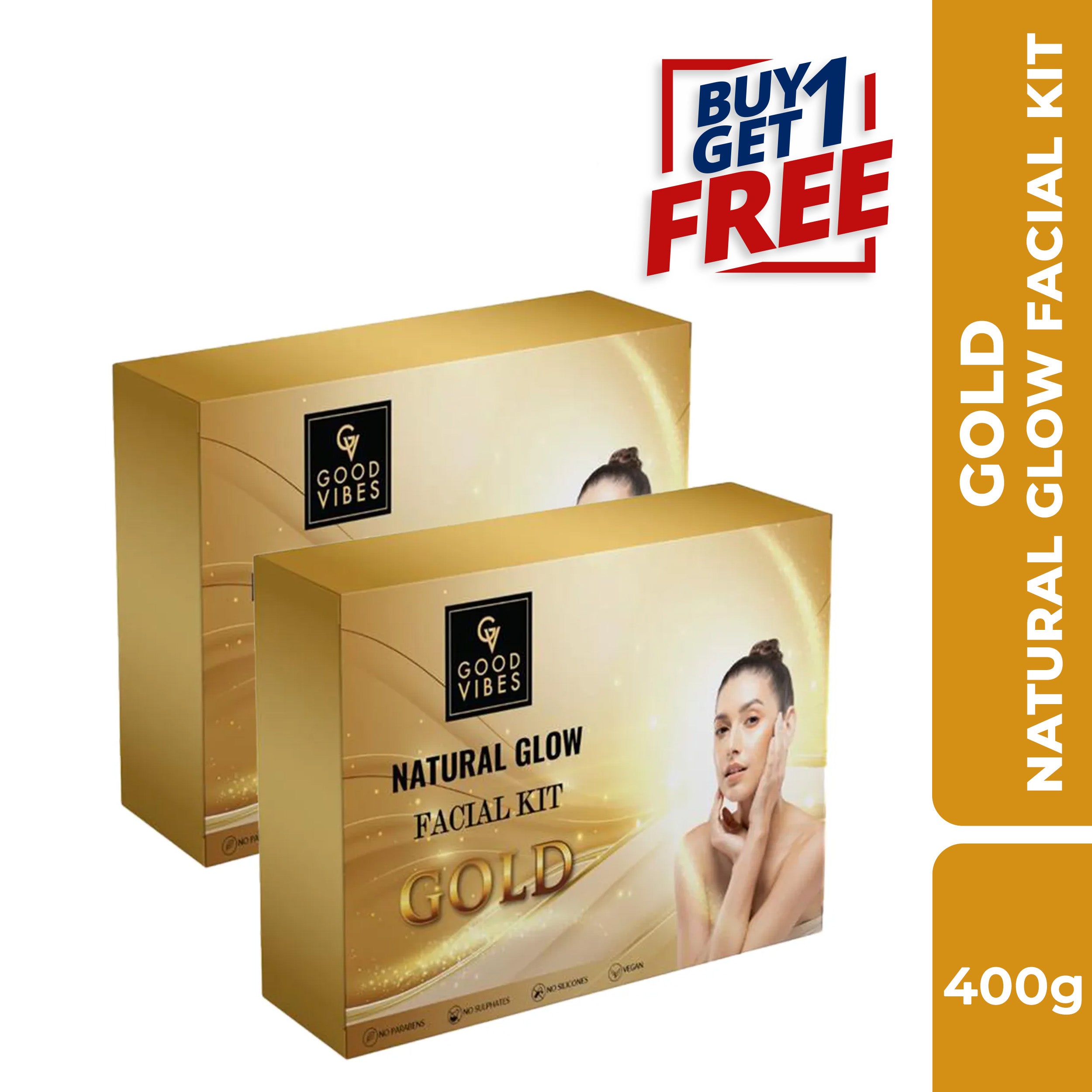 Gold Natural Glow Facial Kit - BUY 1 GET 1(400g) – Good Vibes