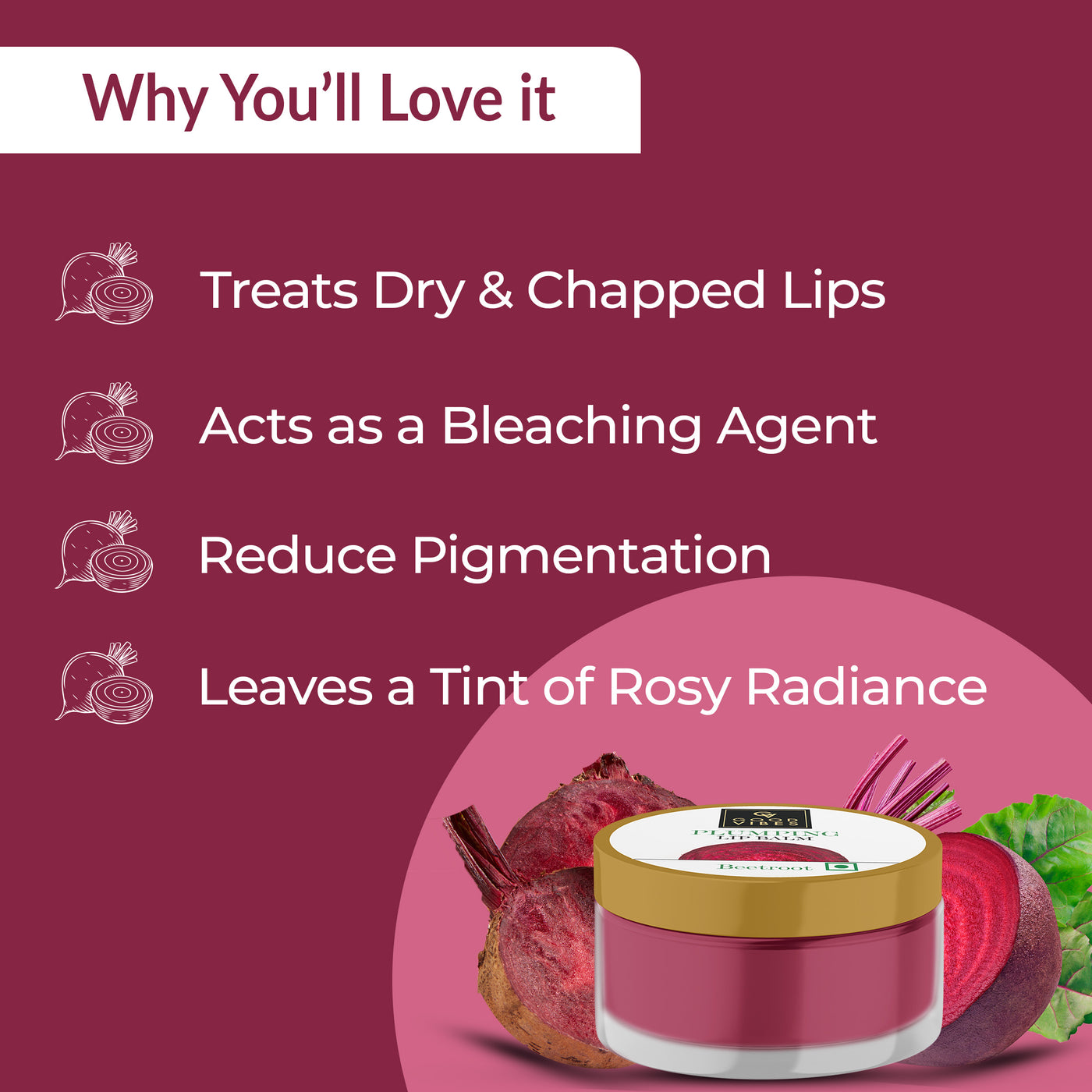 Beetroot Plumping Lip Balm – Good Vibes