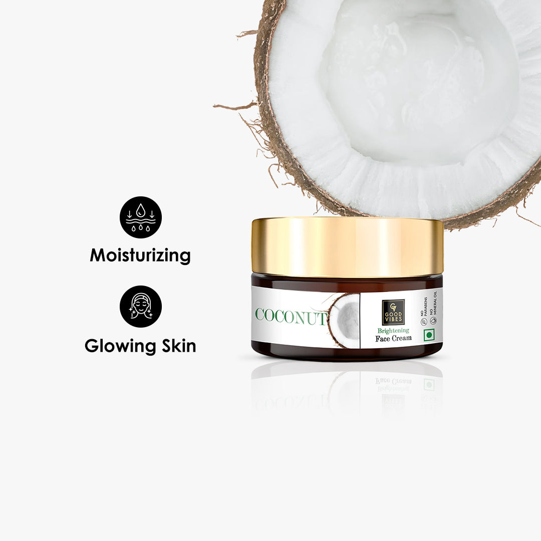 Buy Good Vibes Coconut Brightening Face Cream | Moisturizing, Provides ...