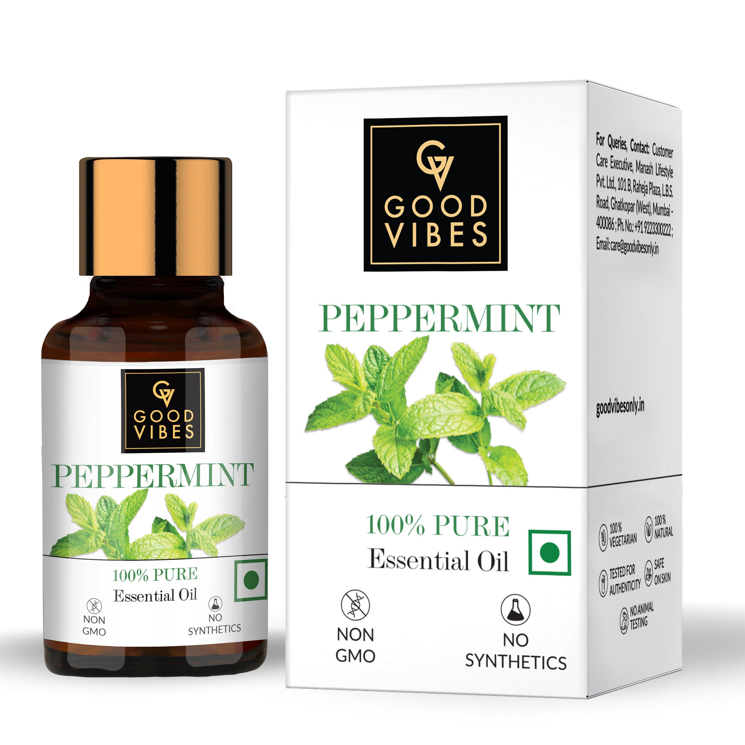 Buy Good Vibes Peppermint 100% Pure Essential Oil | Anti-Fungal, Hair ...