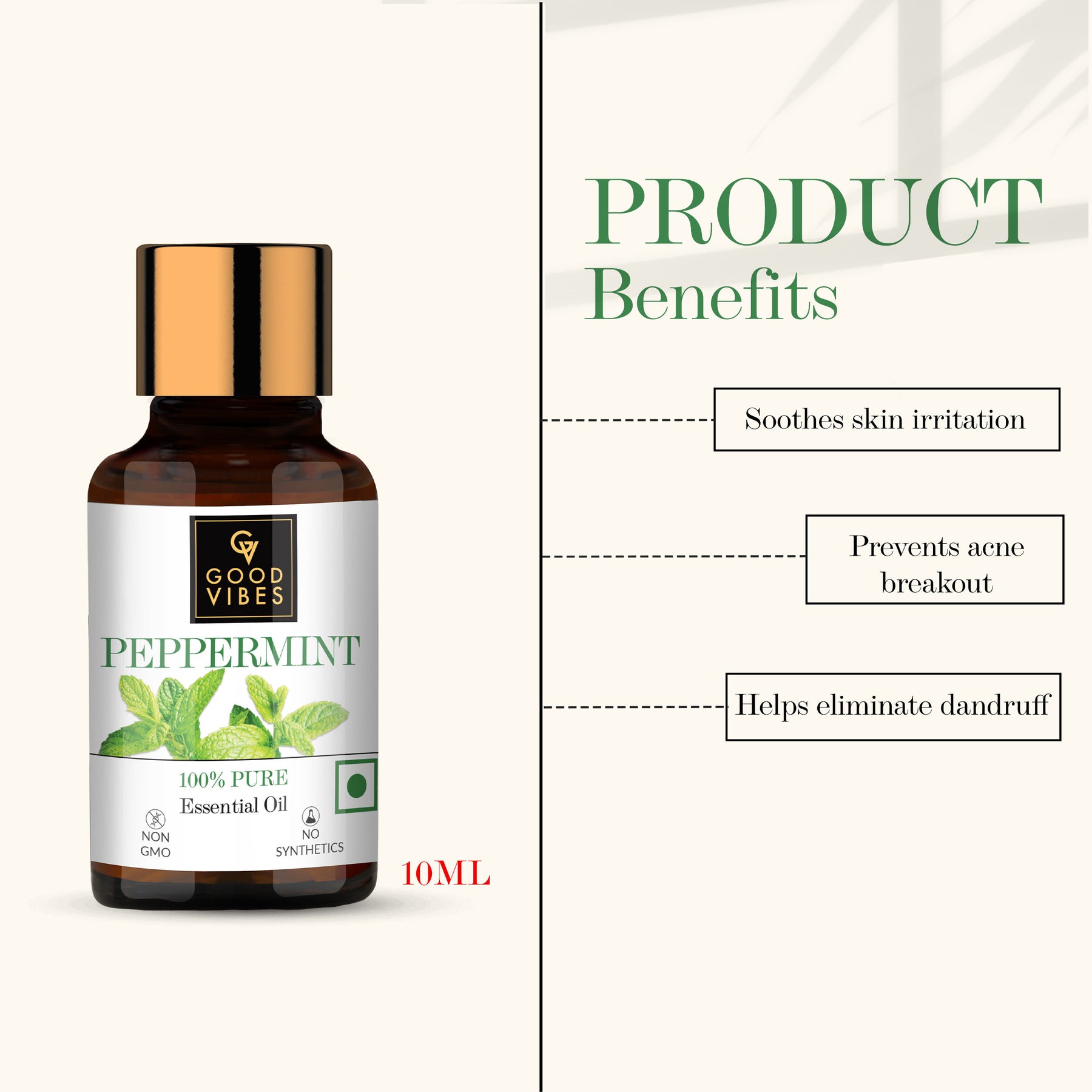 Buy Good Vibes Peppermint 100% Pure Essential Oil | Anti-Fungal, Hair ...