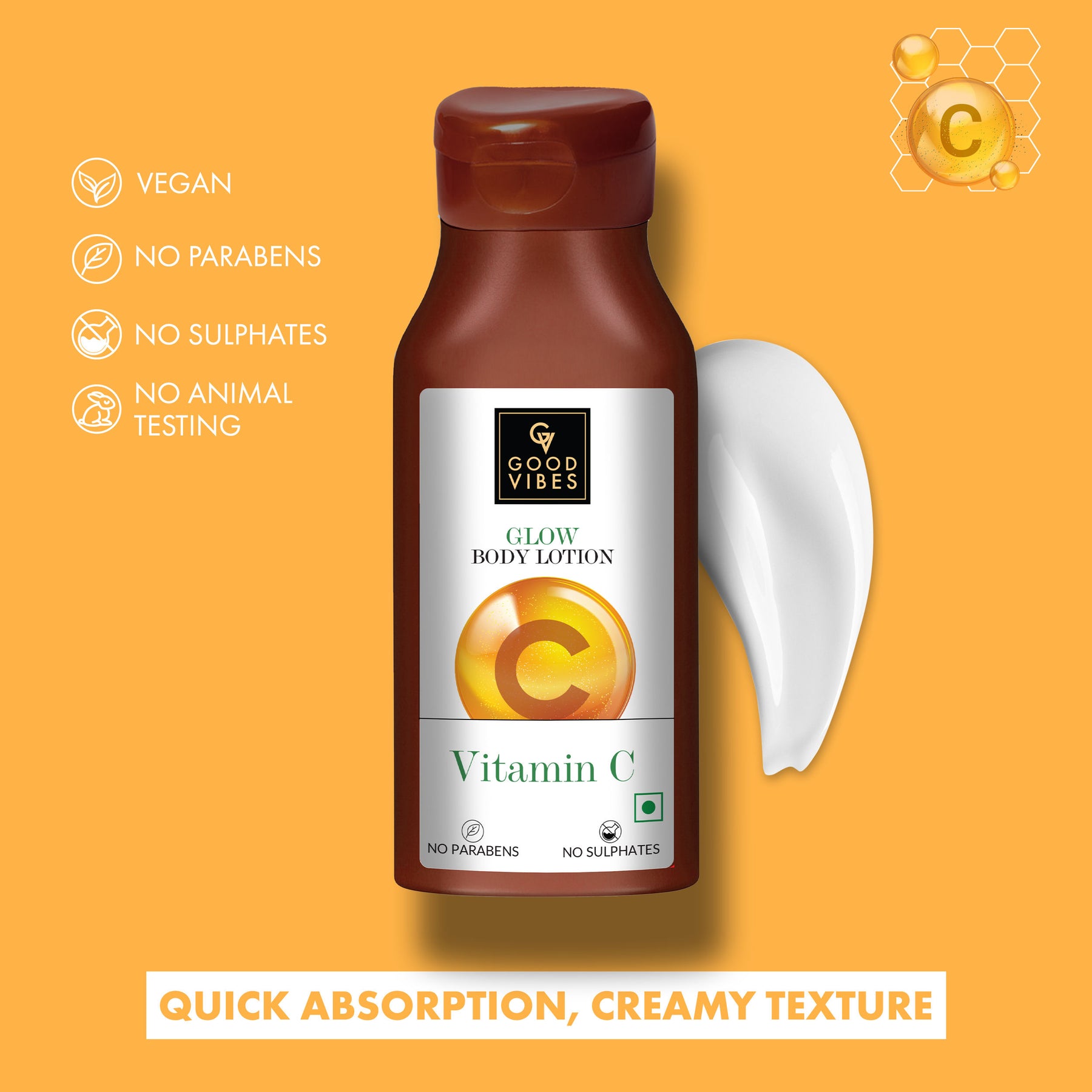 Buy Good Vibes Vitamin C Glow Body Lotion | Nourishing, Brightening ...