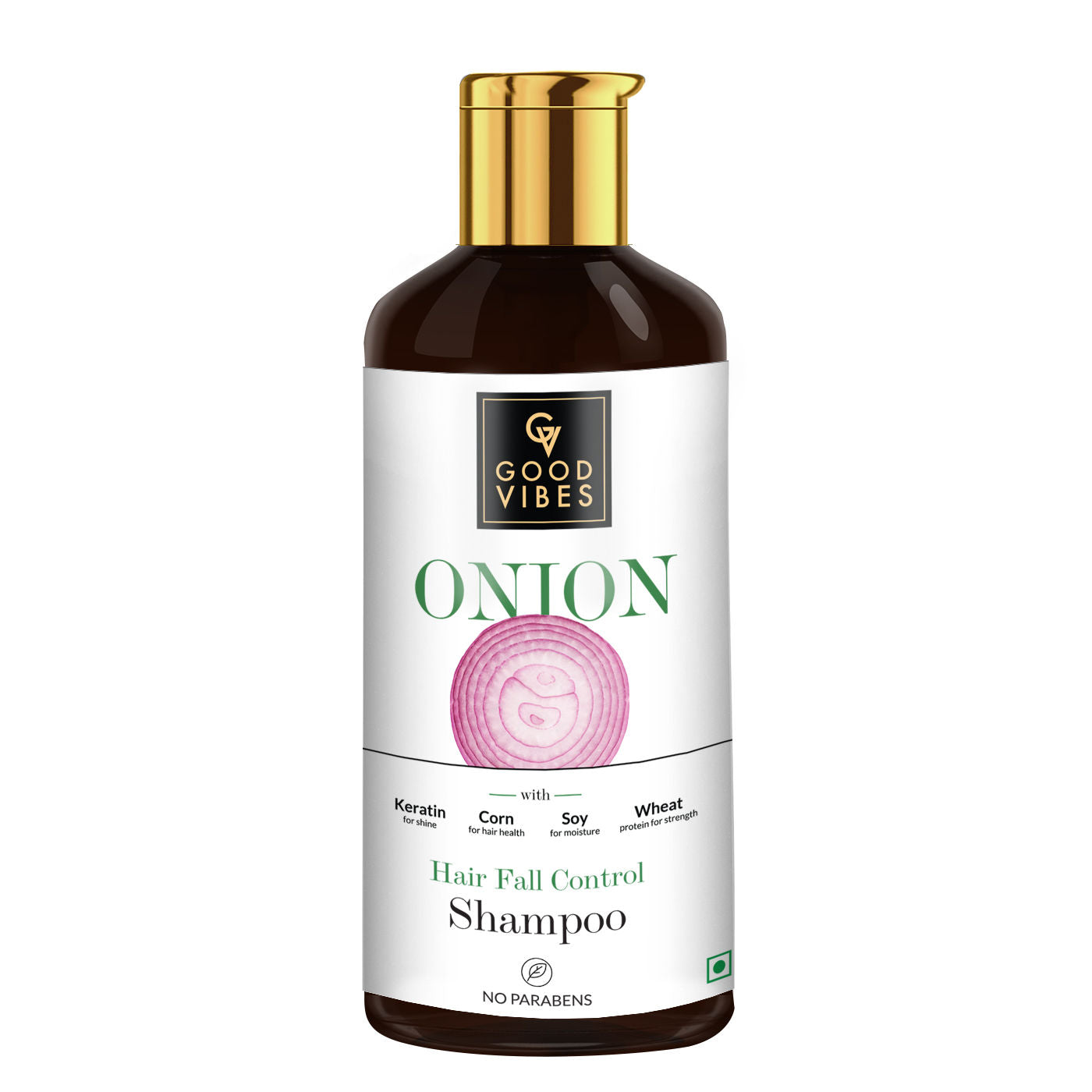 Buy Good Vibes Onion Hairfall Control Shampoo with Keratin, Corn, Wheat ...