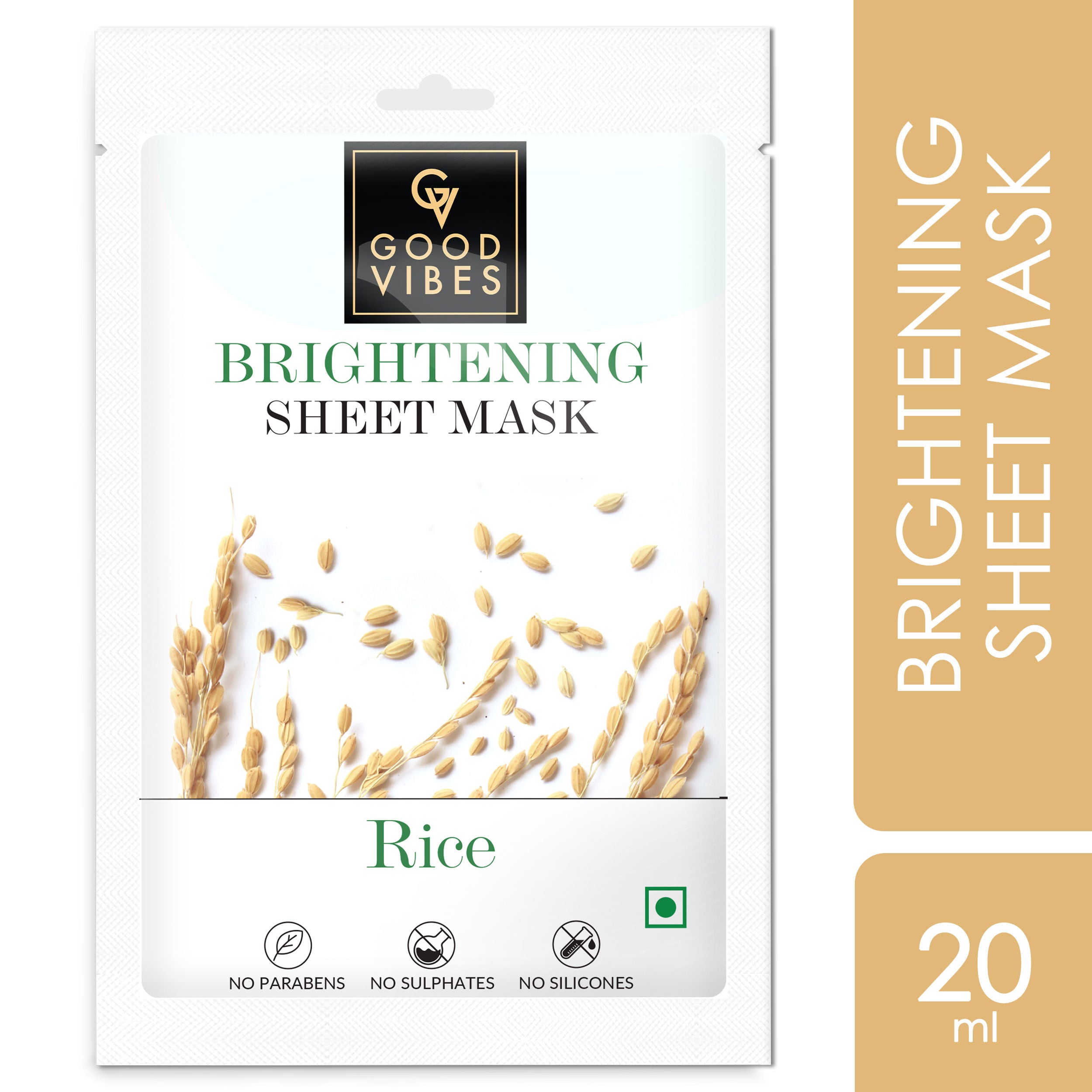 Rice Brightening Sheet Mask – Good Vibes