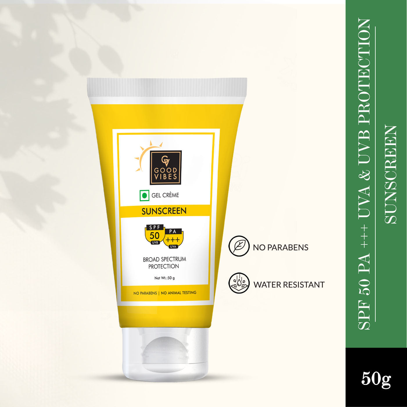 Buy Good Vibes SPF 50 PA +++ UVA & UVB Protection Broad Spectrum Gel ...