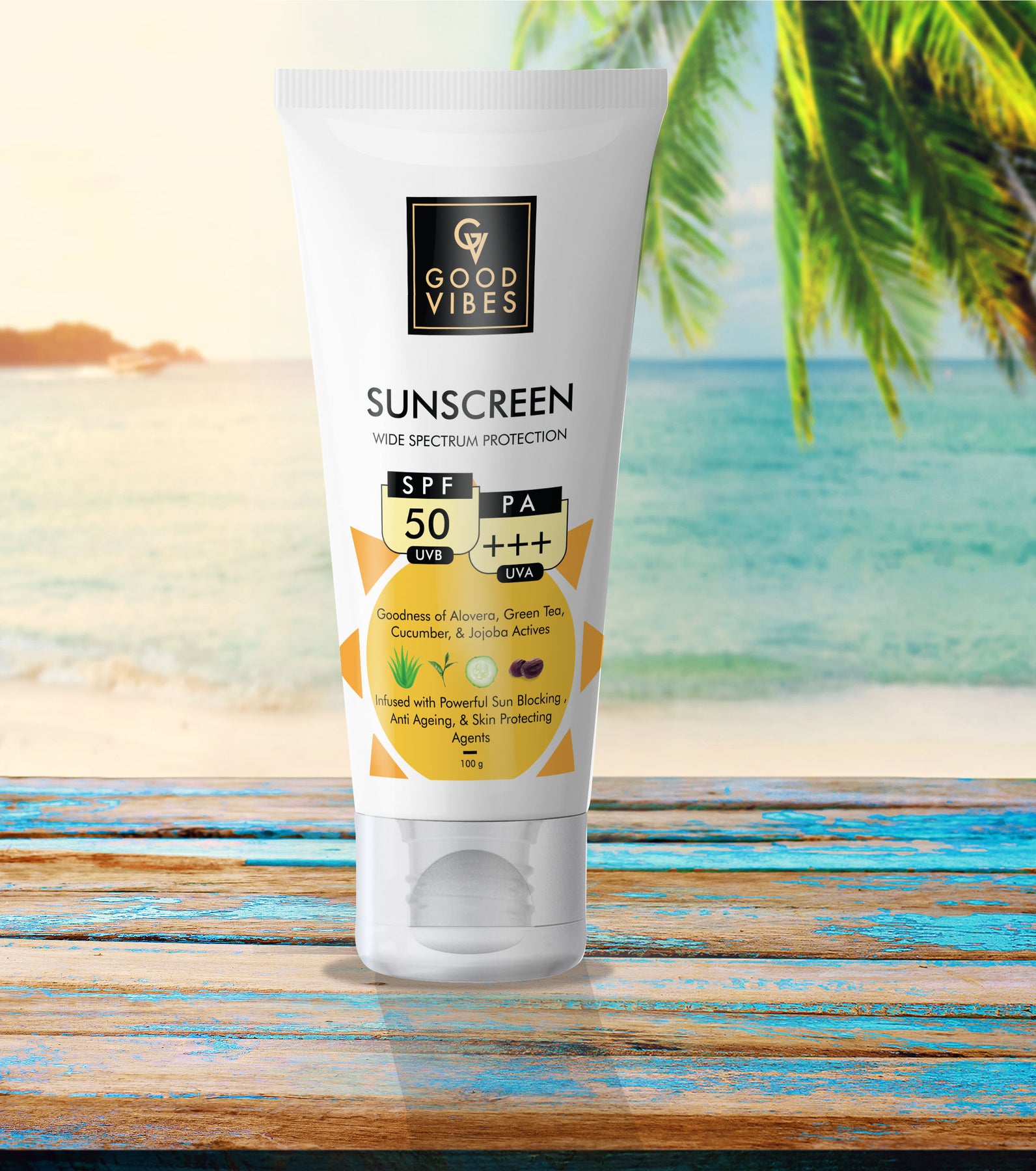 Wide Spectrum Protection Sunscreen with SPF 50 – Good Vibes